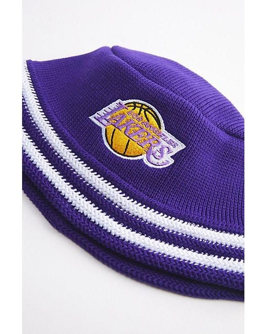 Mitchell & Ness Los Angeles Lakers Nba Knucket Knit Bucket Hat in Blue ...
