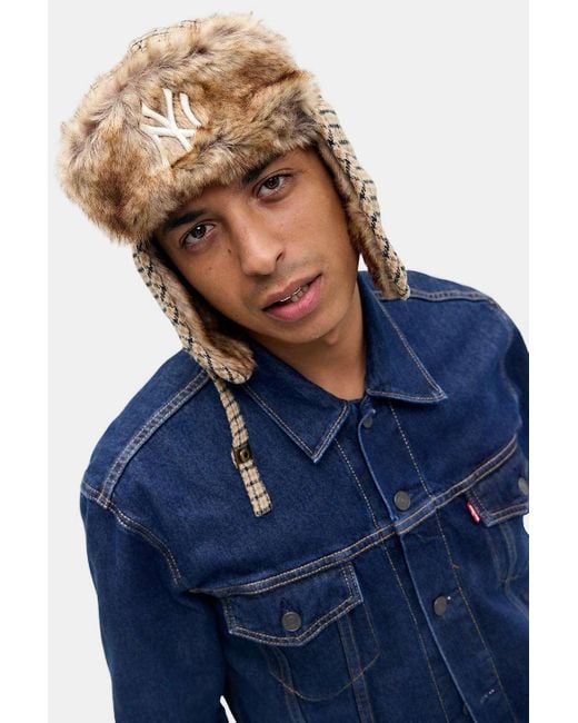 '47 Uo Exclusive Check Trapper Hat in Blue for Men | Lyst UK