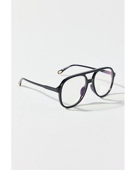 Urban Outfitters Jess Plastic Oversized Aviator Readers in Black | Lyst