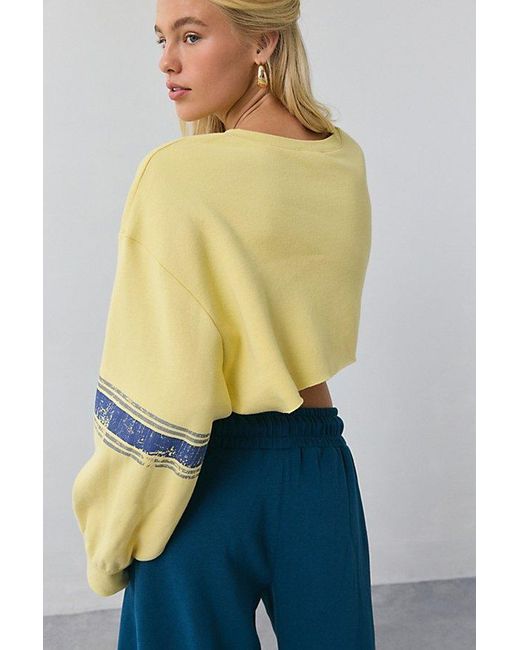 Out From Under Hang Back V-Neck Long Sleeve Cropped Pullover in Blue | Lyst