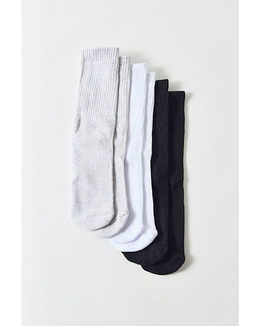 Urban Outfitters Uo Crew Sock 3-Pack in Blue | Lyst