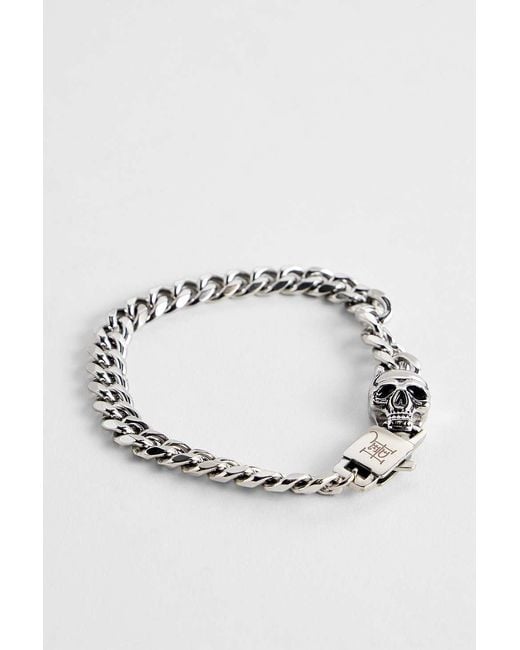 Ed Hardy Skull Bracelet in Metallic for Men | Lyst UK