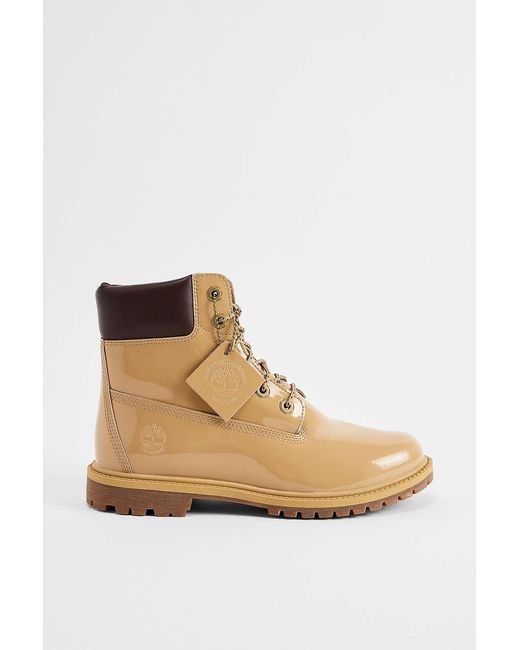 Timberland Wheat Patent Premium 6 Inch Boots in Natural | Lyst UK