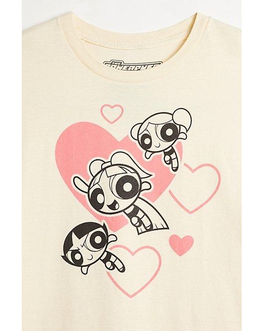 Urban Outfitters Powerpuff Girls Fly Graphic Tee in Natural for Men | Lyst