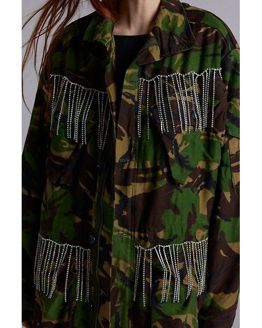 Urban Renewal Remade Rhinestone Fringe Jacket | Lyst