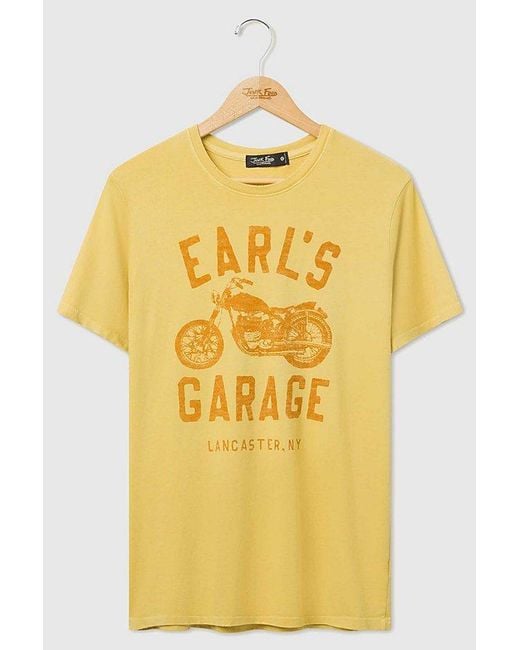 Junk Food Earl's Garage Tee in Yellow for Men | Lyst
