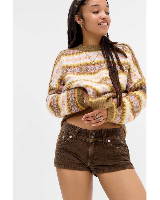 BDG Piper Corduroy Mini Shorts in Brown | Lyst UK