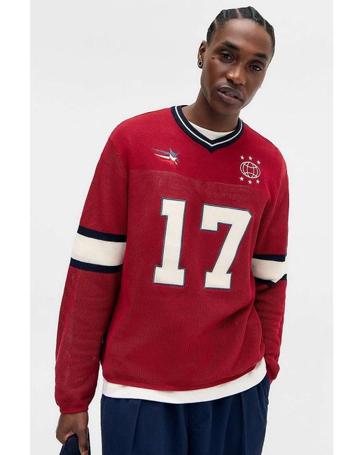 iets frans... Red Varsity Long Sleeve Knit Jumper for Men | Lyst UK