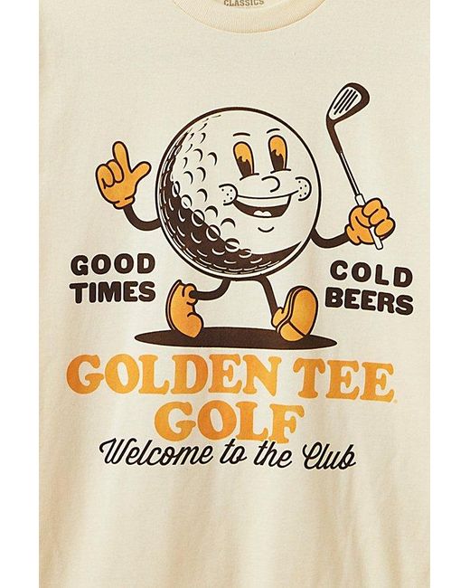 Urban Outfitters Golden Tee Golf Club Graphic Tee in Natural for Men | Lyst