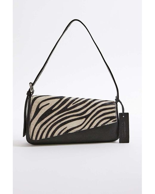 Urban Outfitters Uo Pony Asymmetric Zebra Print Leather Shoulder Bag in ...