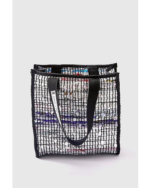 ANYBAG Recycled Mini Woven Tote Bag in Black | Lyst