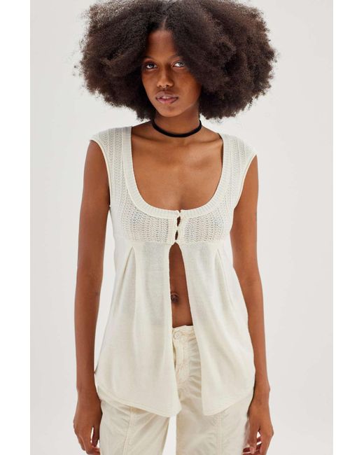 Urban Outfitters Uo Kate Babydoll Top in White | Lyst