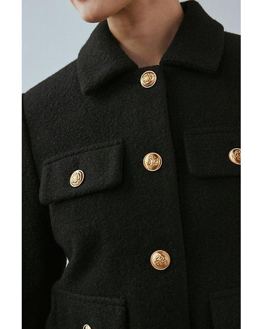 Blank NYC Style Guru Cropped Shacket Jacket in Black | Lyst