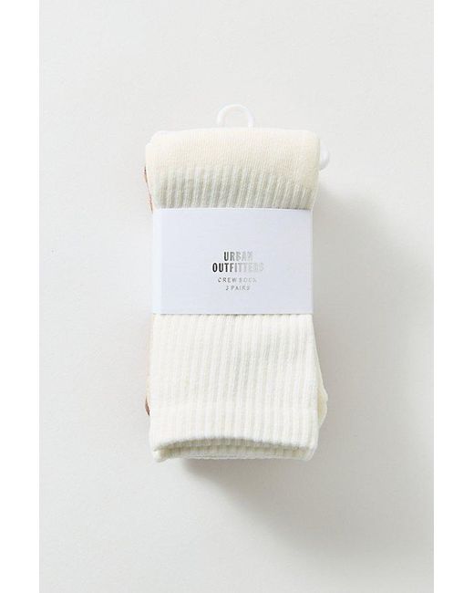 Urban Outfitters Uo Crew Sock 3-Pack in White | Lyst