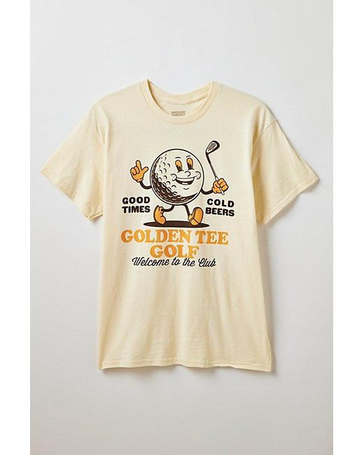 Urban Outfitters Golden Tee Golf Club Graphic Tee in Natural for Men | Lyst