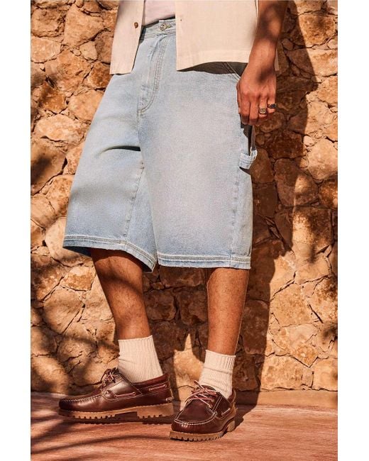 BDG Bleach Oversized Carpenter Jorts in Grey for Men | Lyst UK