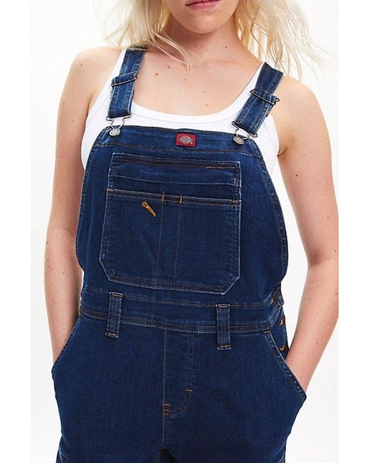 Dickies Double-Front Bib Overalls in Blue | Lyst