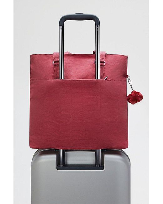 Kipling India Cargo Nylon Tote Bag in Red | Lyst
