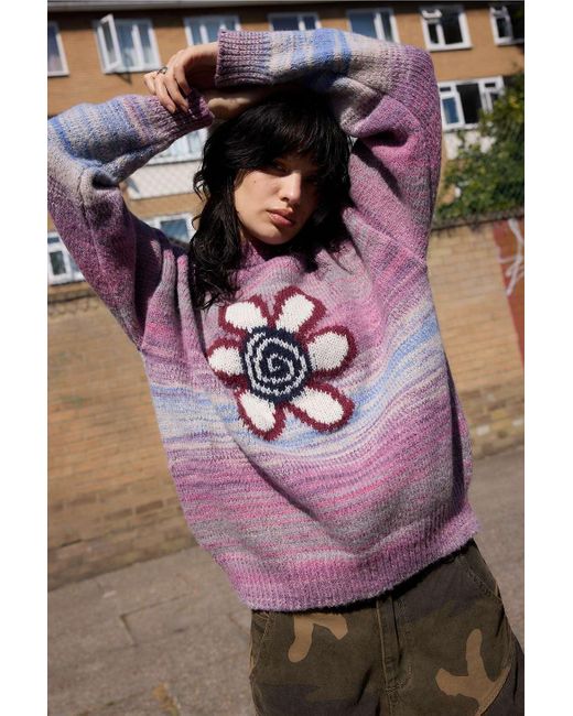 Daisy Street Pink Space Dye Knit Jumper | Lyst UK