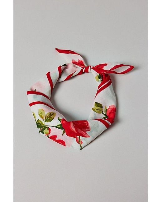 Urban Outfitters Rose Print Cotton Bandana | Lyst