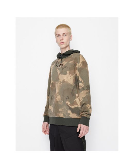 ARMANI EXCHANGE Ax Camo Hoodie in Natural for Men | Lyst UK