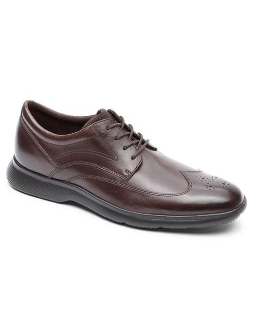 Rockport Truflex Dressport Plain Toe Dark In Brown For Men Lyst Uk