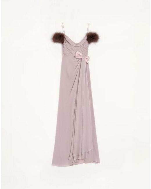 Valentino Long Dress in Pink | Lyst UK