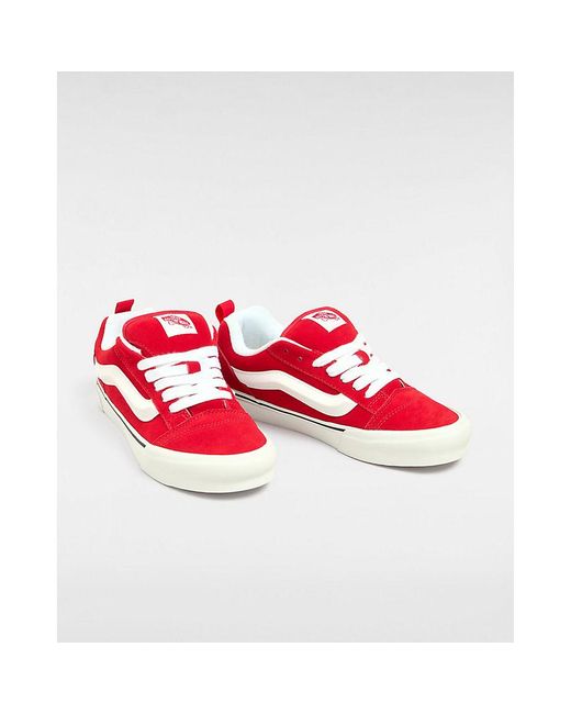 Vans Knu Skool Shoes in Red | Lyst UK