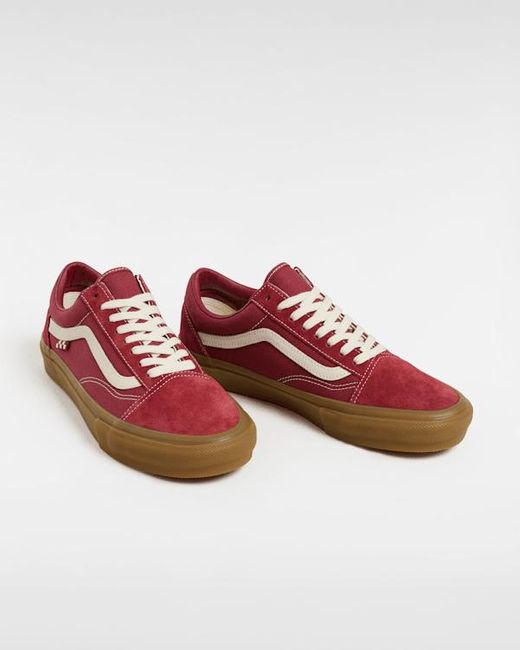 Vans Skate Old Skool Shoes in Red for Men | Lyst UK