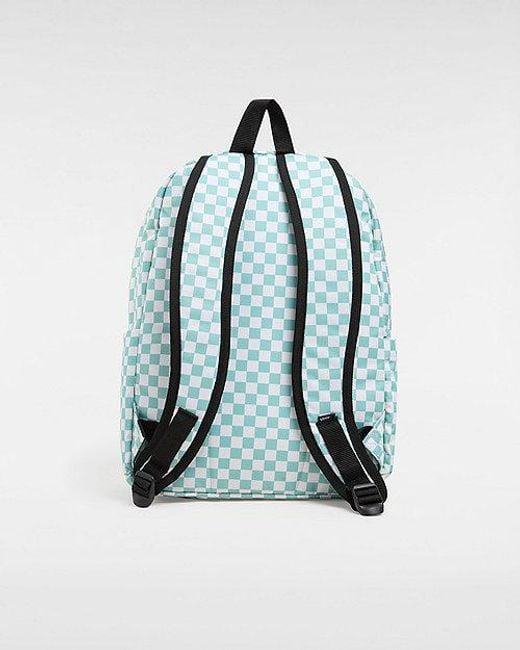 Vans Old Skool Check Backpack in Blue | Lyst UK