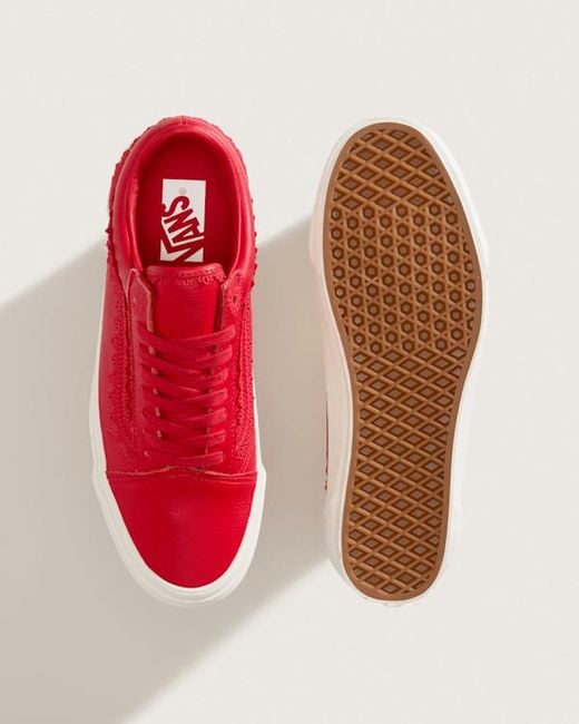 Vans Premium Old Skool Shoes in Red for Men | Lyst UK