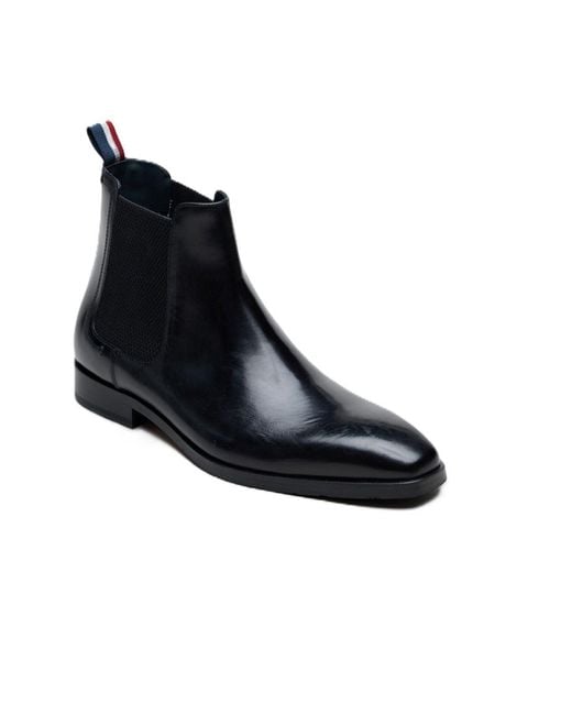 Ben Sherman Kendrick Leather Boots in Black for Men | Lyst UK