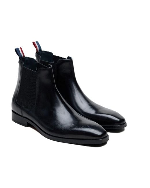 Ben Sherman Kendrick Leather Boots in Black for Men | Lyst UK