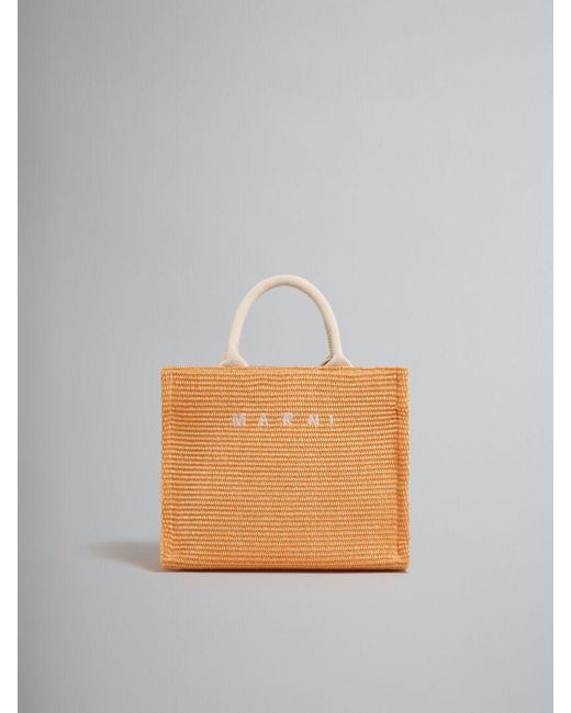 Marni Raffia-effect Small Tote Bag in Gray | Lyst Marni Raffia-effect Small Tote Bag in Gray | Lyst