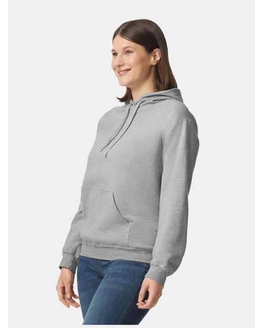 Gildan Adult Softstyle Fleece Midweight Hoodie in Gray | Lyst