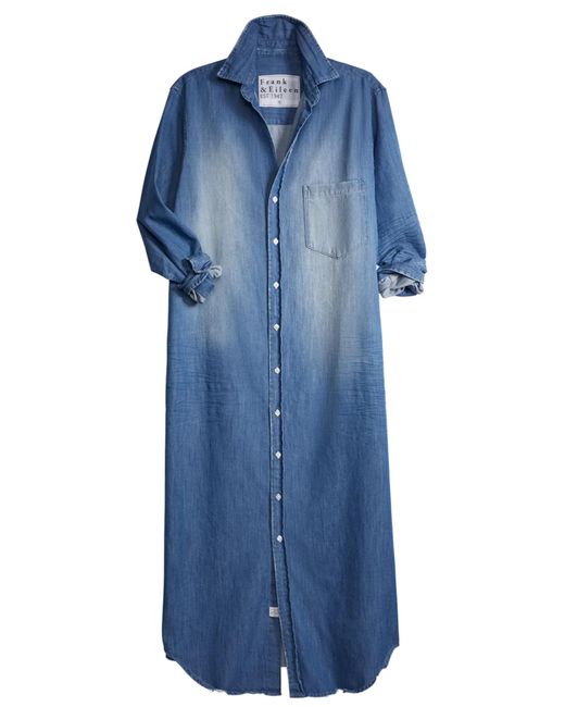 Frank And Eileen Denim Rory Long Dress In Blue Lyst
