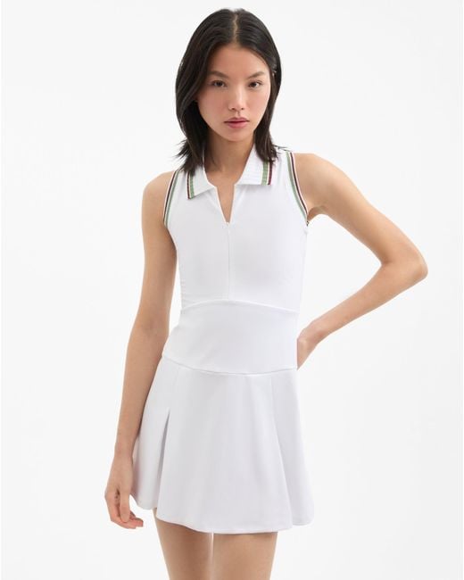 Veronica Beard Ace Pleated Tennis Dress in White | Lyst