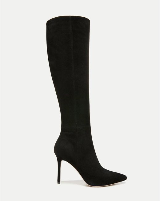 Veronica Beard Lisa Suede Tall Boot in Black | Lyst