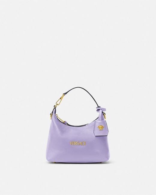 Versace Tag Hobo Handbag in Purple | Lyst