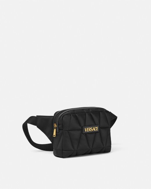 Versace Myth Quilted Belt Bag in Black for Men | Lyst