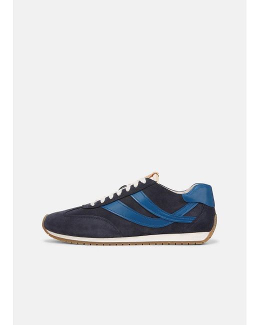 Vince Oasis Suede & Leather Runner Sneaker in Blue for Men | Lyst