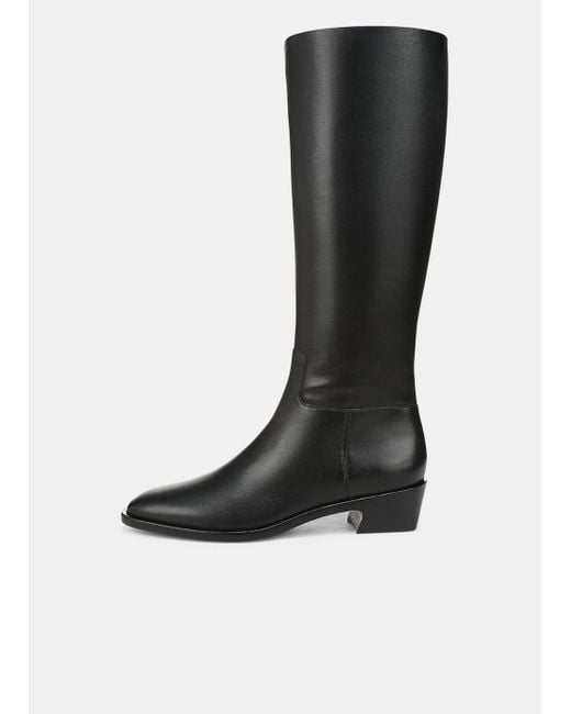 Vince Andes Leather Knee Boot in Black | Lyst