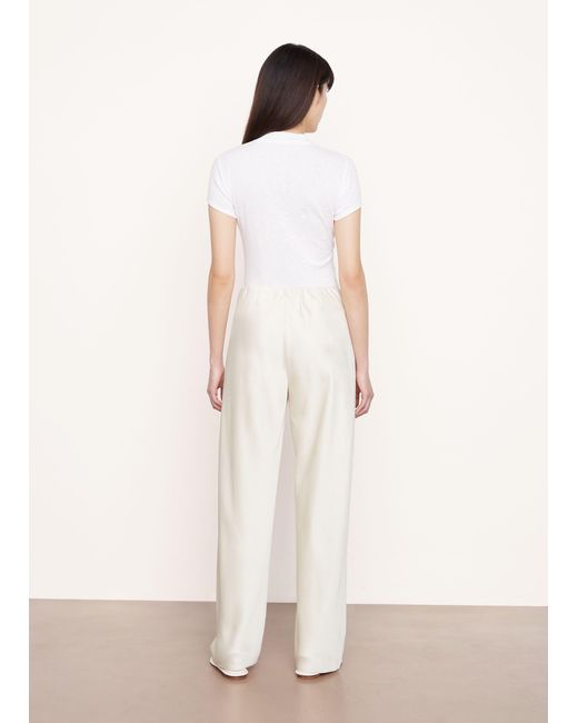 Vince Satin Bias Pant in Natural | Lyst