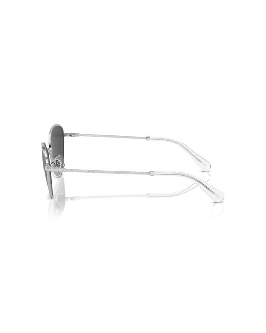 Swarovski Sk7014 400187 Sunglasses Metal Cat Eye Normal in Black | Lyst UK