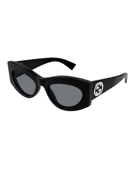 Gucci Gg1843S 001 Sunglasses Acetate Smoke Cat Eye in Black | Lyst UK