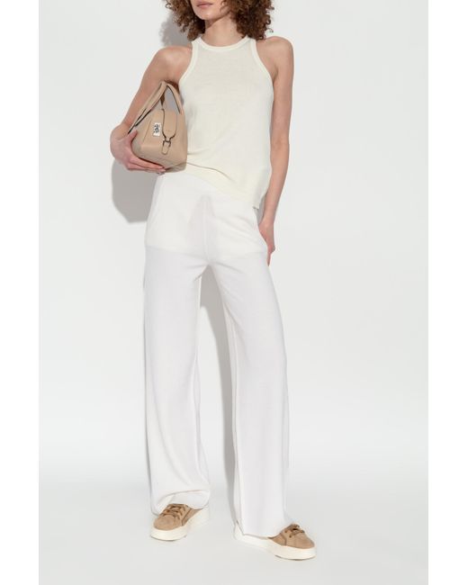 Max Mara 'Super Suede' Sneakers in Natural | Lyst