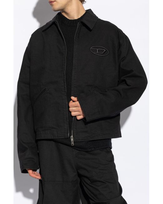 DIESEL Jacket With 'J-Taylor-Bleach' Logo in Black for Men | Lyst UK