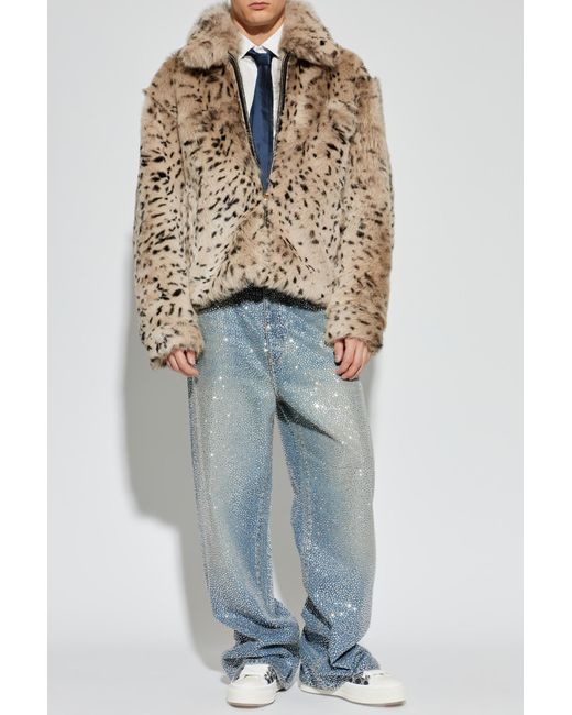 Amiri Fur Jacket in Blue for Men | Lyst