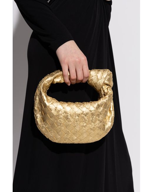 Bottega Veneta Mini Jodie' Handheld Bag in Metallic | Lyst UK
