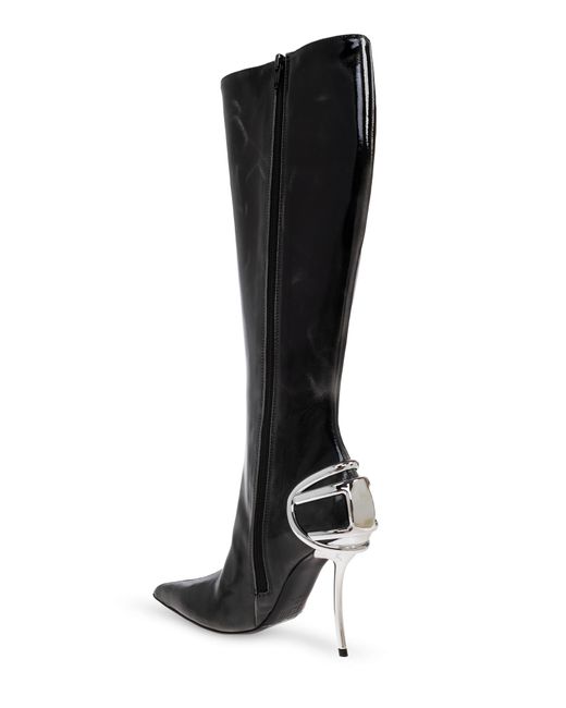 DIESEL Heeled Boots 'D-Ten&Half' in Black | Lyst UK